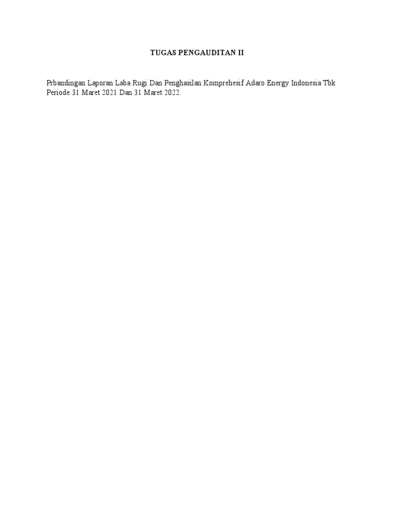 Laporan Keuangan Adaro 2021-2022 | PDF