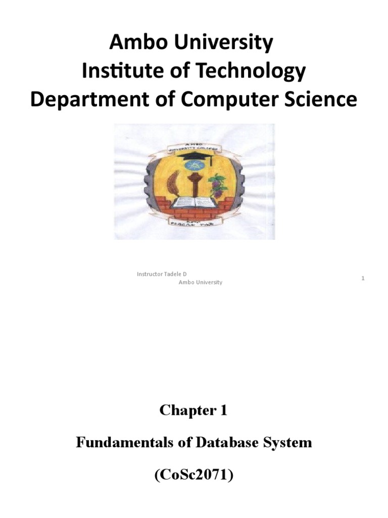 Chapter - 1 | PDF | Databases | Relational Database