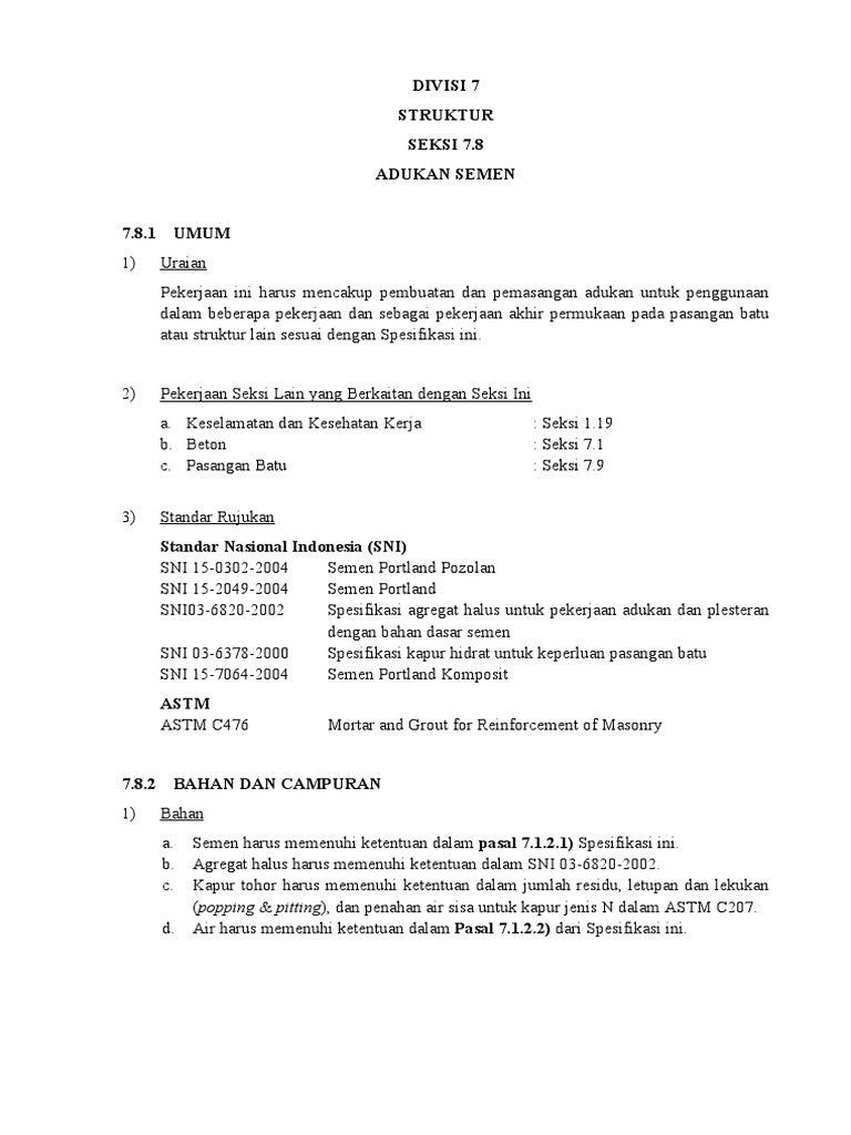 DIVISI 7 Struktur PAS. BATU | PDF