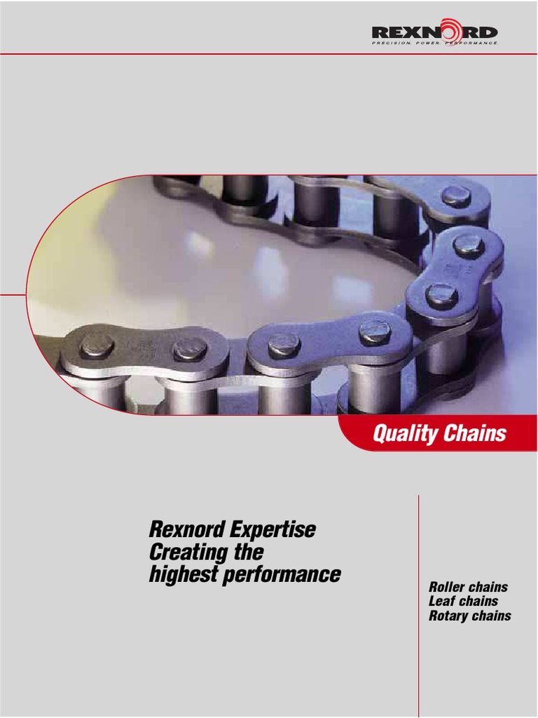 Chain Rexnord Qualitaetsketten (En) | PDF | Strength Of Materials ...
