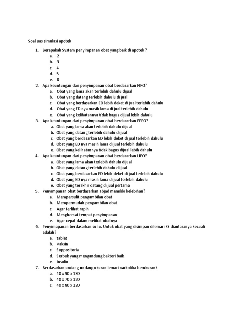 Simulasi Apotek | PDF