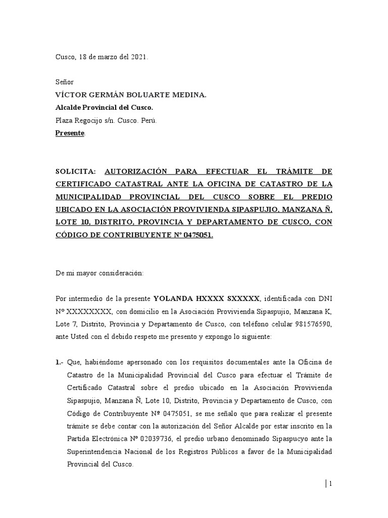 Solicitud Certificado Catastral | PDF | Impuestos | Gobierno