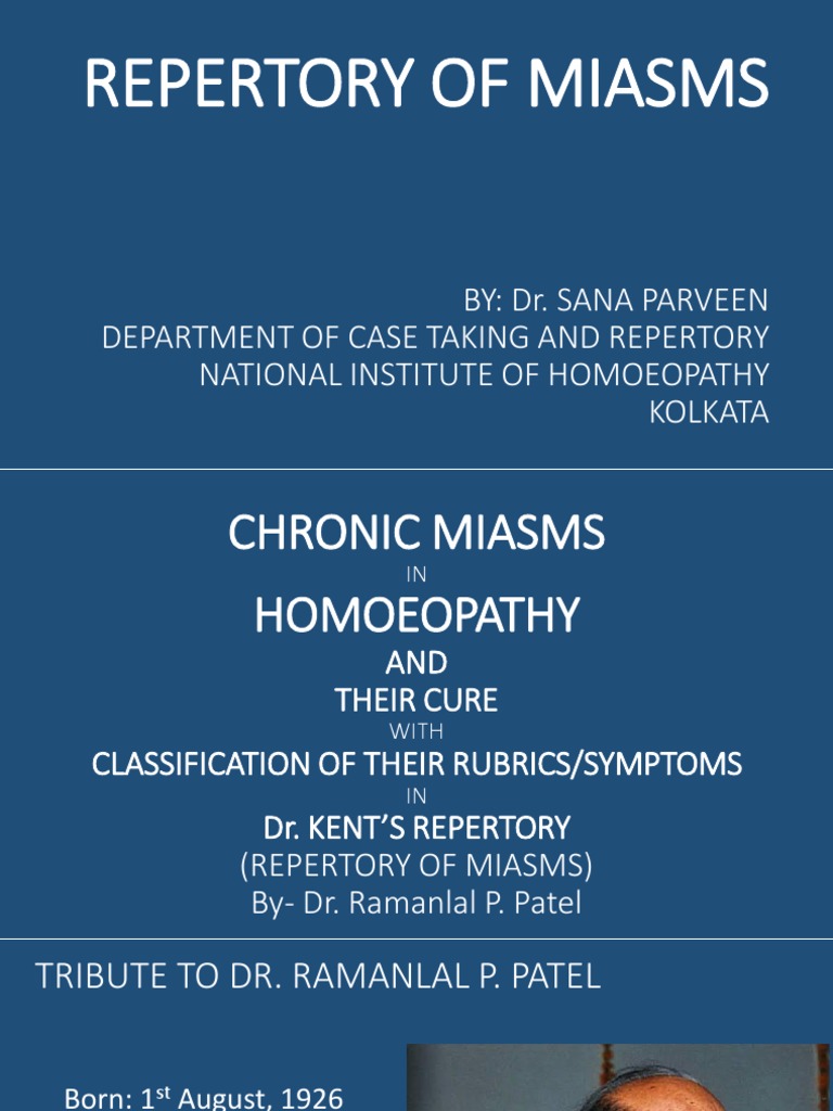 Repertory of Miasms H 36011 | PDF | Homeopathy | Medicine
