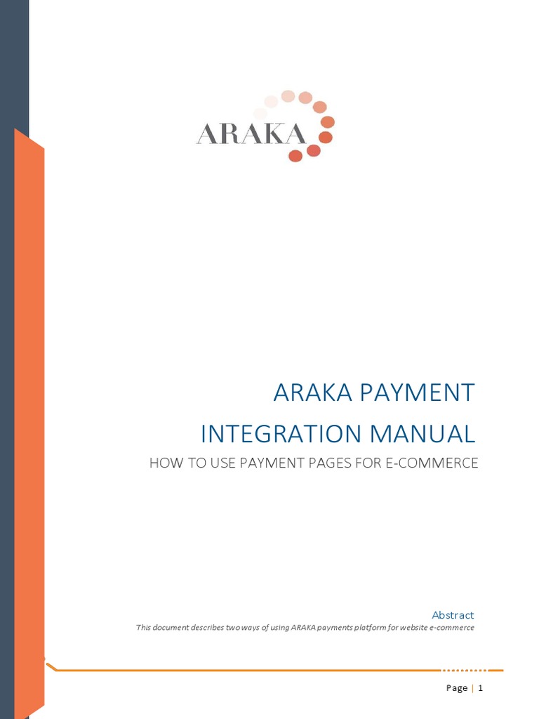 Araka Payments Ecommerce Integration304 | Download Free PDF | Computing | Cyberspace