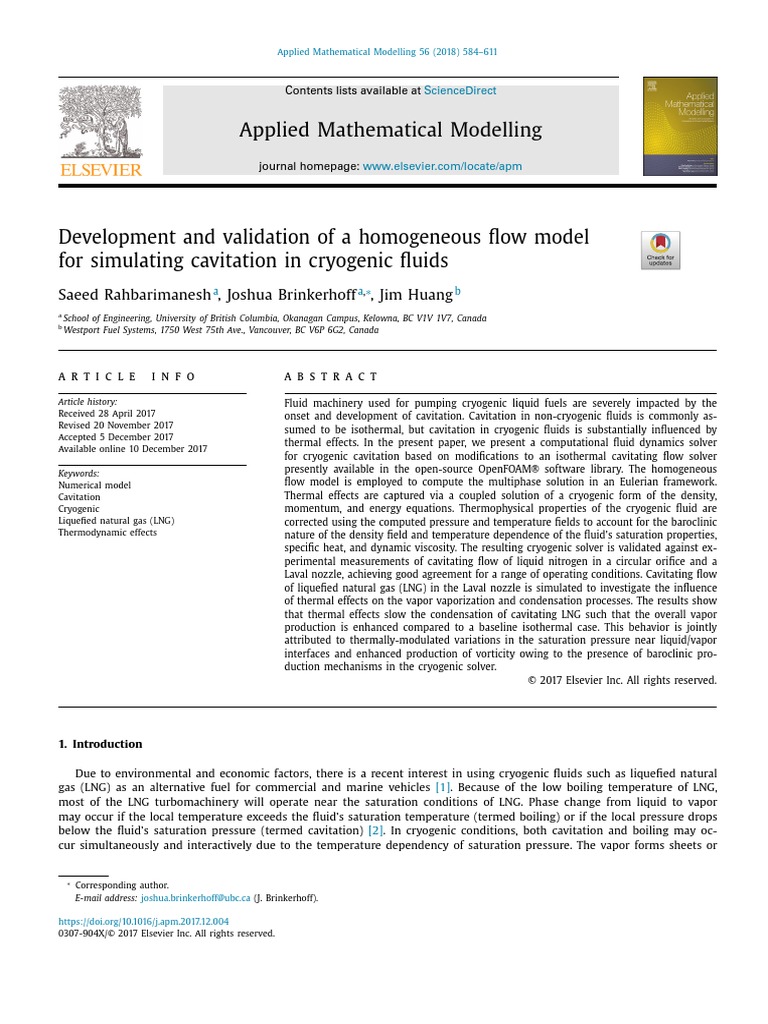 Numerical Simulation of Cavitation Around A Two-Dimensional Hydrofoil Using VOF Method and LES ...