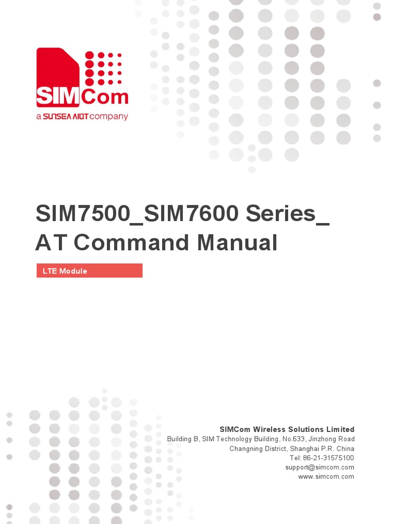 SIM7500 SIM7600 Series at Command Manual V2.00 | PDF | File Transfer Protocol | Hypertext ...