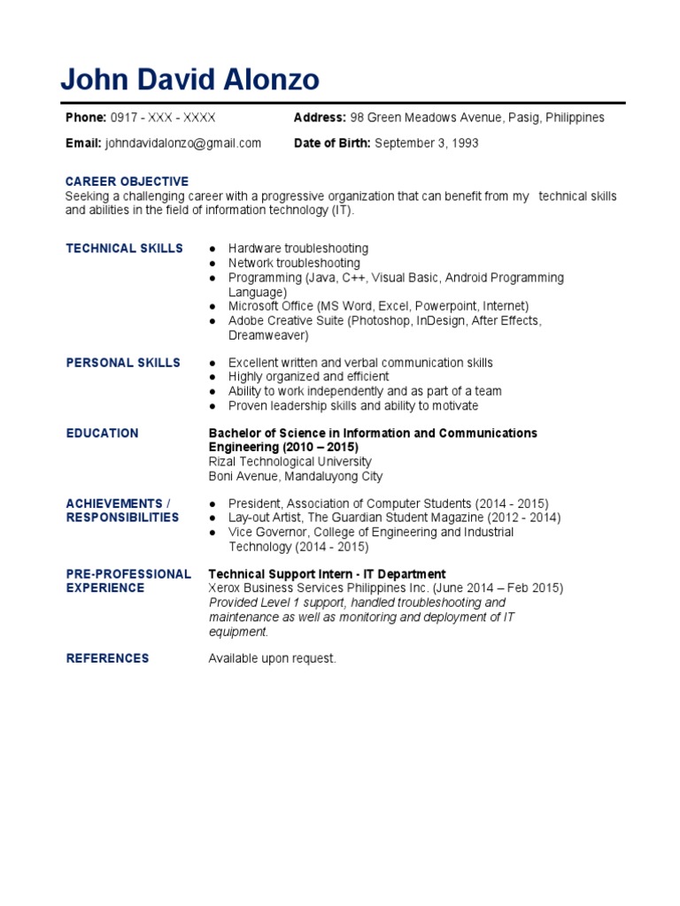 CV Sample 2 | PDF