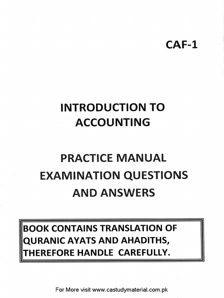 Caf-1 Ita Sir Jawad Book-2020 | PDF