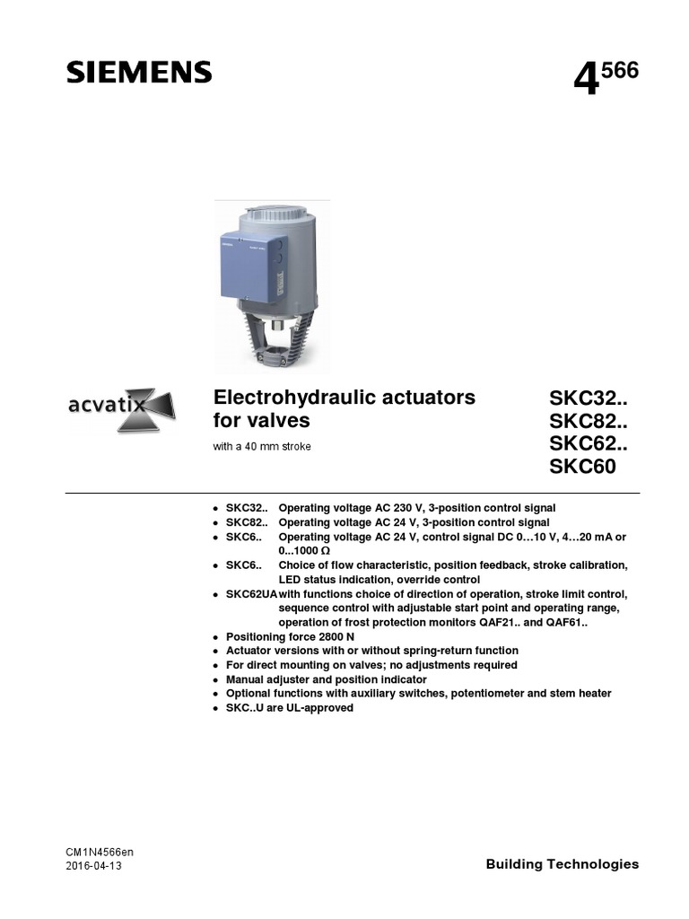 SKC62 | PDF | Valve | Actuator