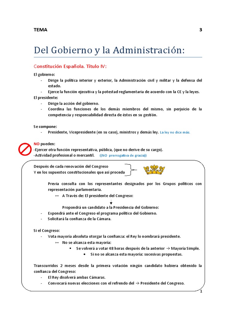 Tema 3 | PDF | Gobierno de españa | Ministerio (Departamento de Gobierno)