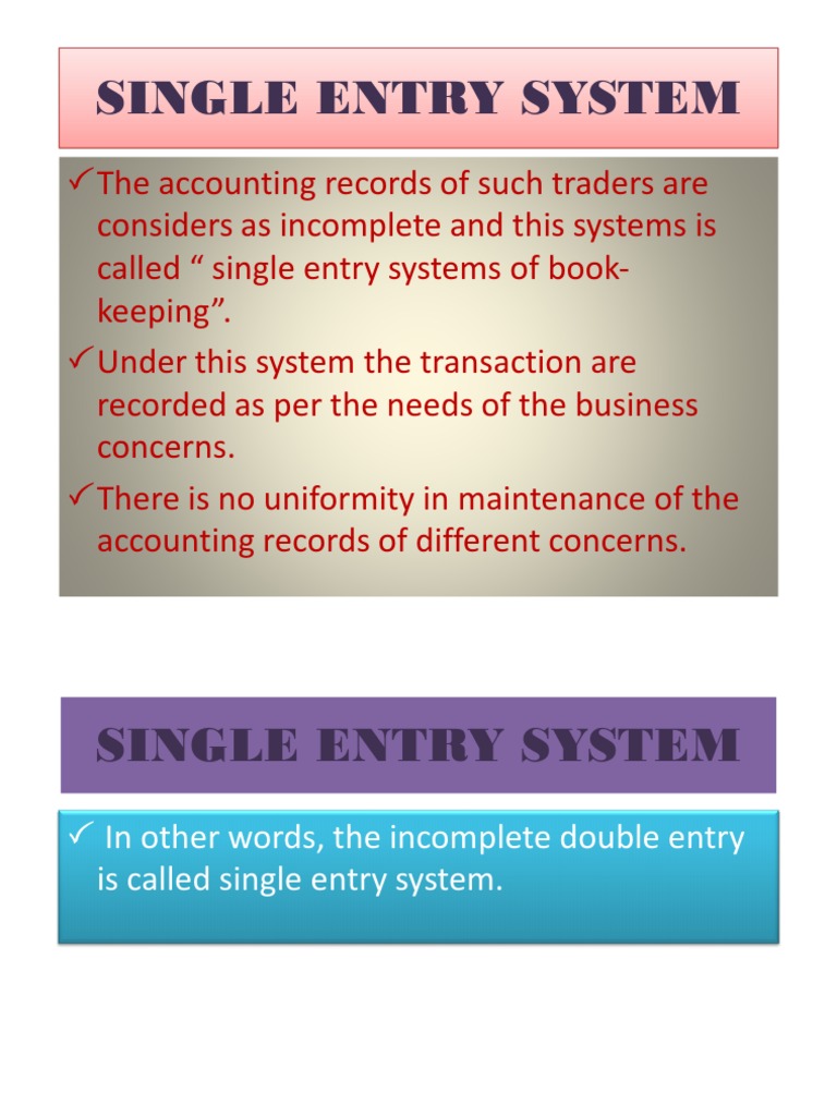 Single Entry System | PDF | Bookkeeping | Balance Sheet