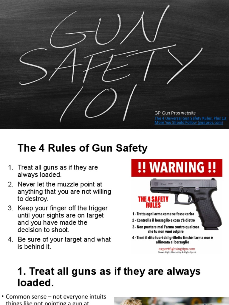 4 Rules of Gun Safety | PDF | Firearms | Securities