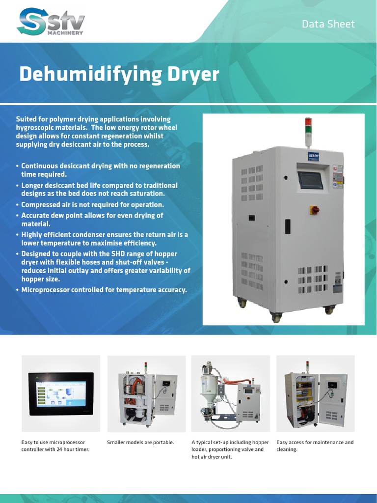 STV - Desiccant Dryer Datasheet | PDF | Clothes Dryer | Equipment