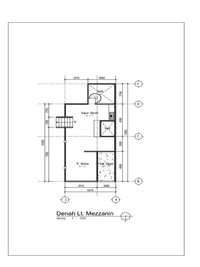 Denah Lantai Mezanine | PDF