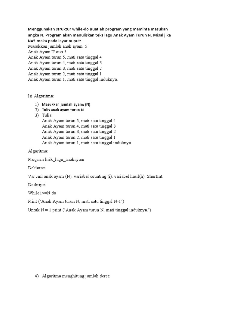Menggunakan Struktur While | PDF