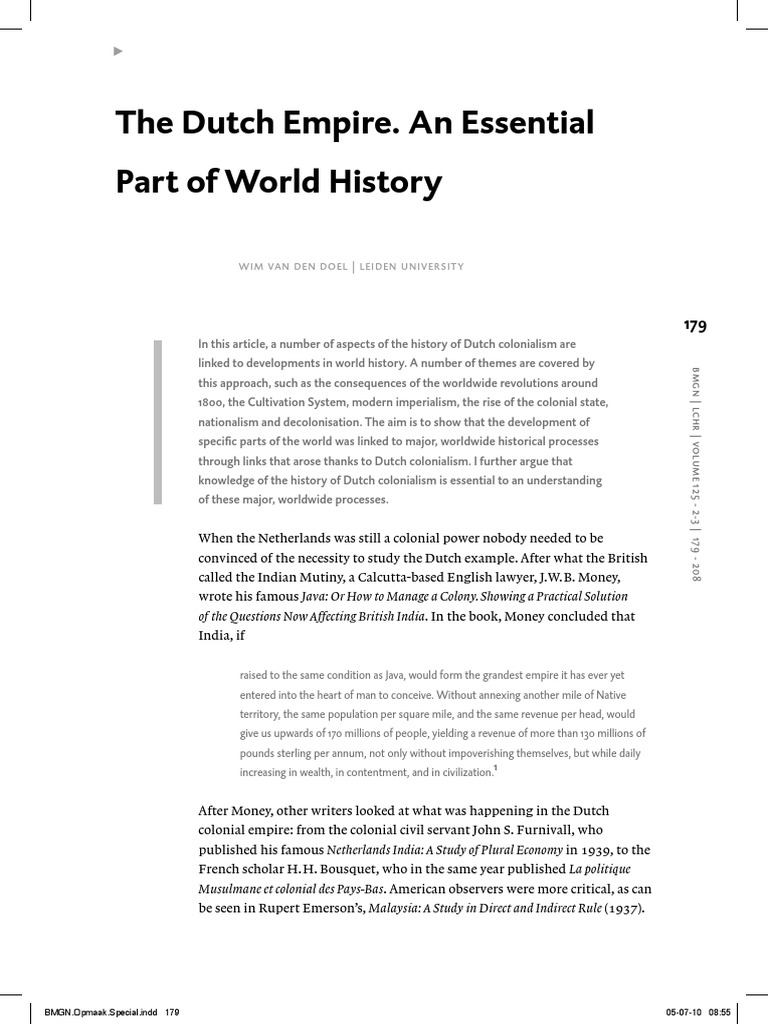The Dutch Empire An Essential Part of World Histor | PDF | Java | Slavery