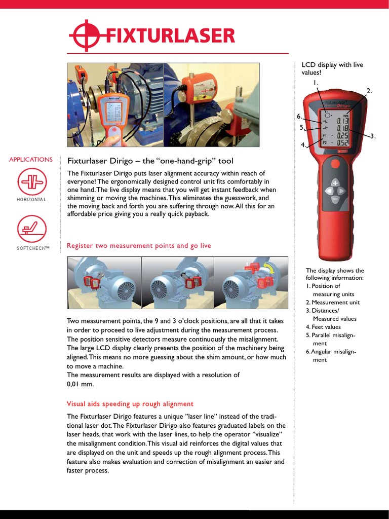 Alinhador Fixturlaser Dirigo | PDF | Manufactured Goods | Equipment