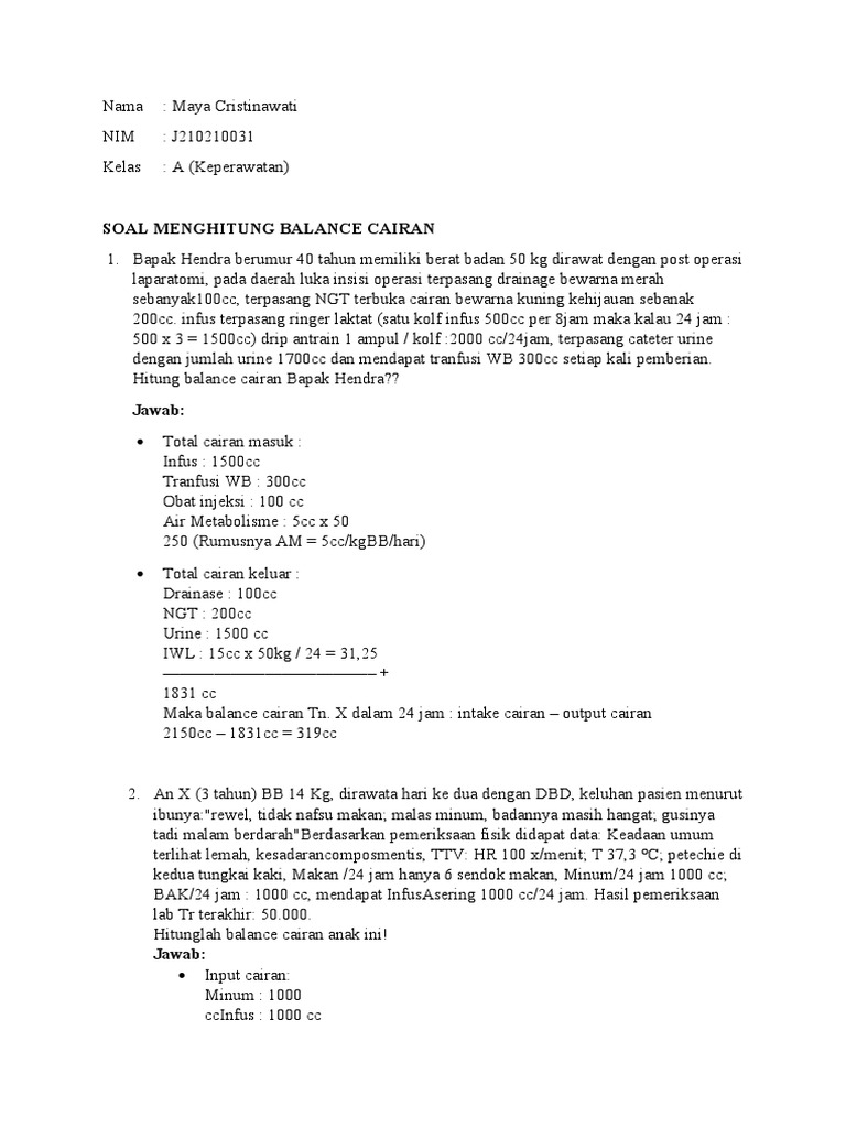 J210210031 - Maya Cristinawati - Lembar Jawab Soal Latihan Balance ...