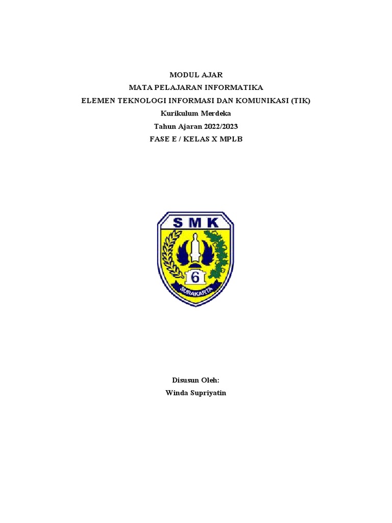 Modul Ajar Informatika Edit Elemen 2 | PDF