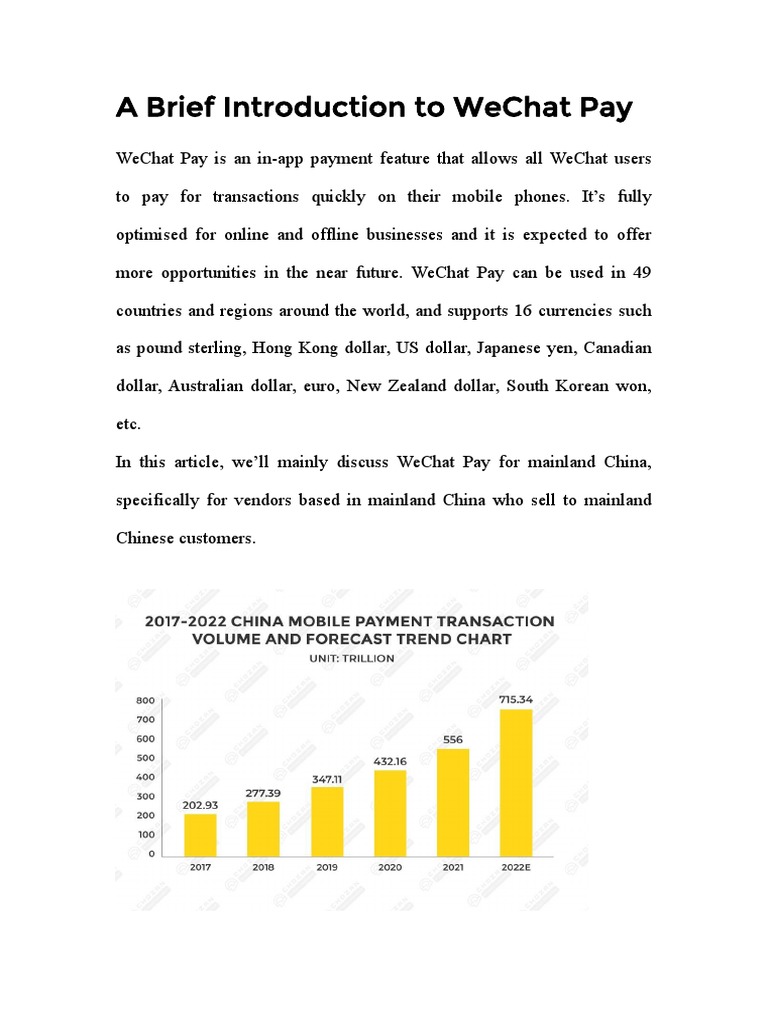 A Brief Introduction To Wechat Pay | PDF