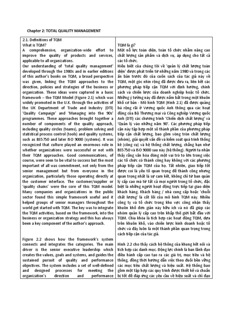 Chapter 2 TQM | PDF