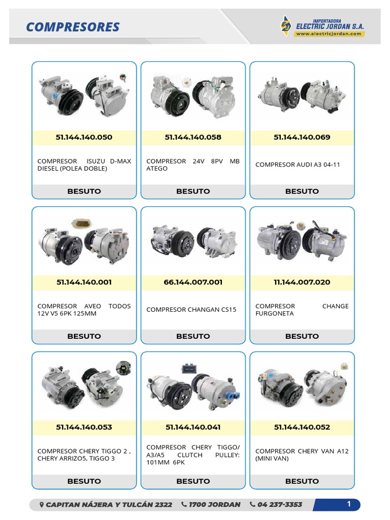 01 Compresores | PDF | Industries | Chevrolet