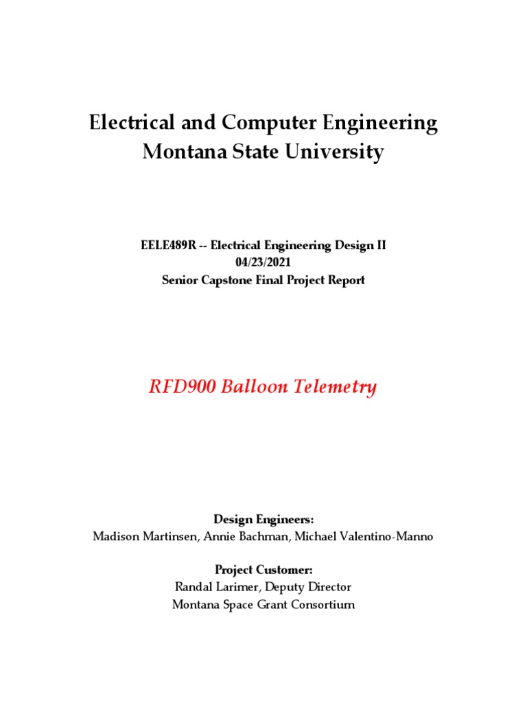 RFD900 Balloon Telemetry Project Report | PDF | Direct Current | Resistor