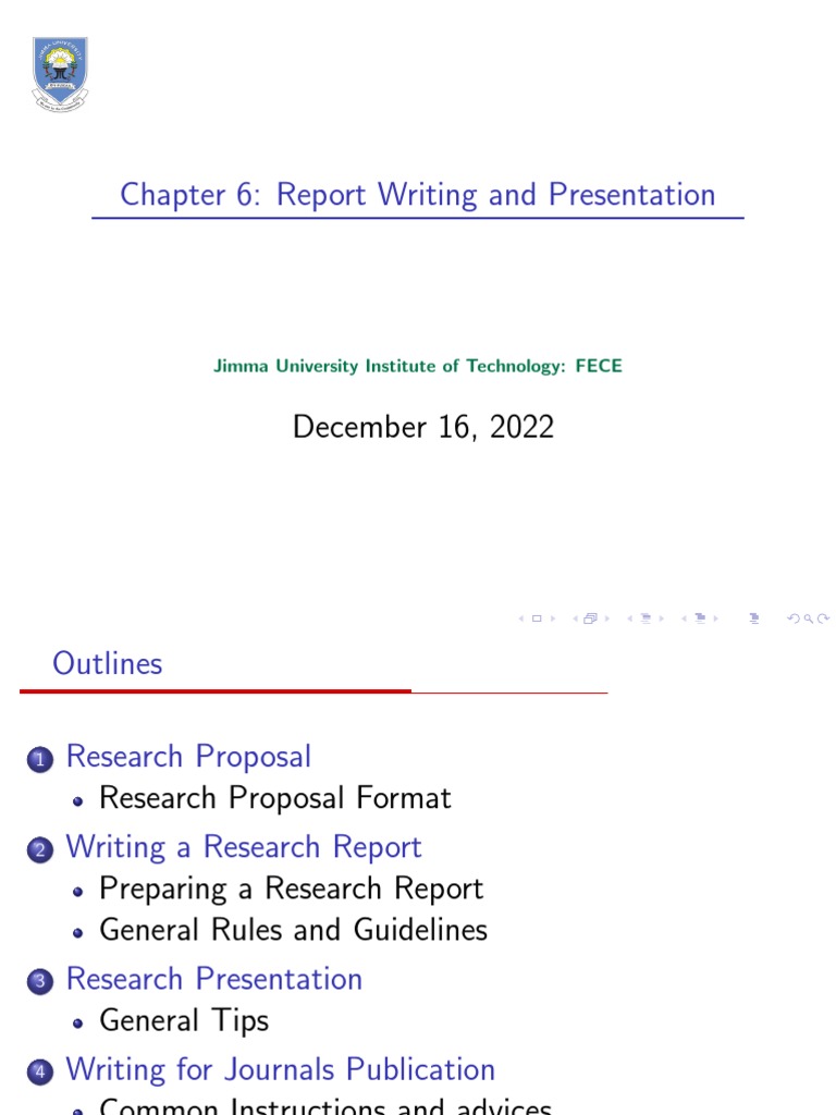 Basics of Report Writing and Presentation | PDF | Mathematics | Thesis