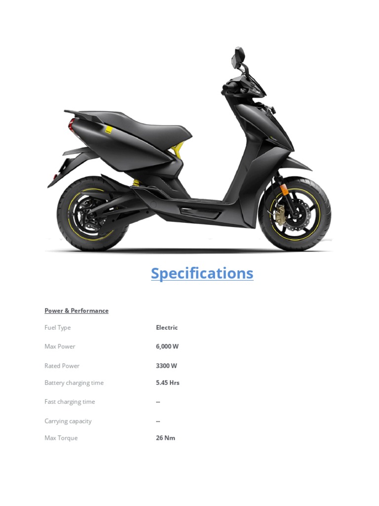 ather-450x-brochure | PDF | Brake | Battery Charger