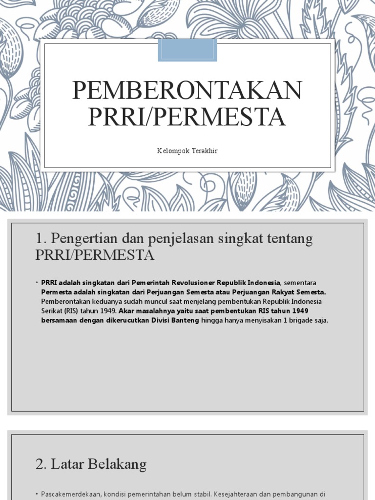 Pemberontakan PRRI | PDF