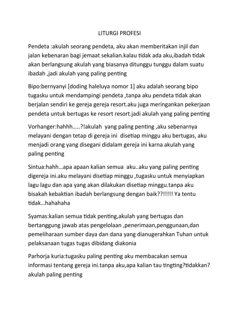 Liturgi Profesi | PDF