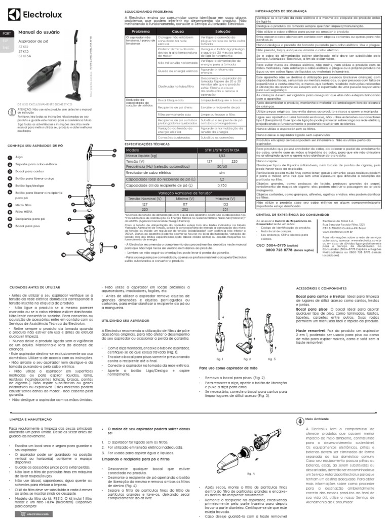 Stk12 Stk13 Stk13a Por Rev00umpt Pdf Motores Eletricidade