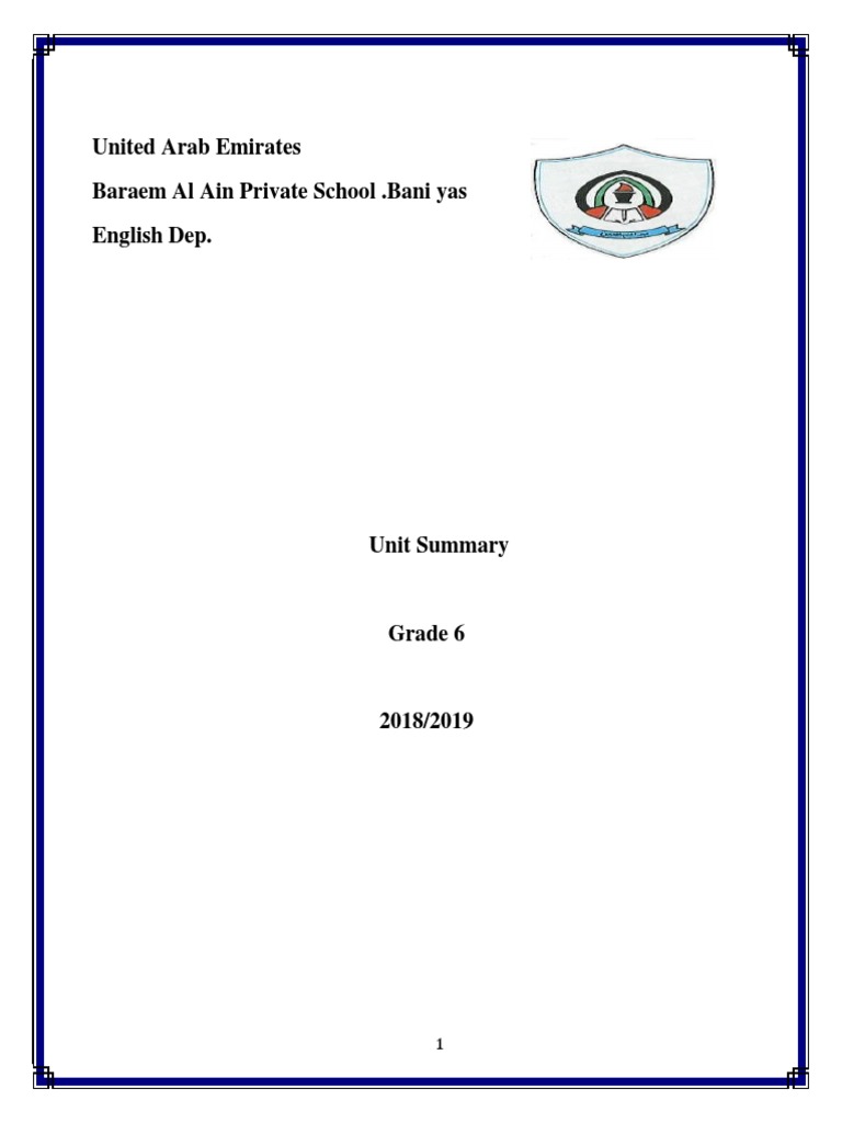 Bridge To Success - Grade 6 - First Term | PDF | Banks | Interest