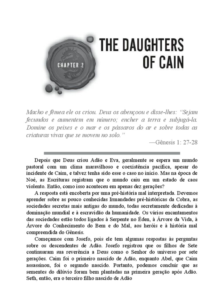 2 - As Filhas de Caim | PDF | Adão e Eva | Gênesis (livro)