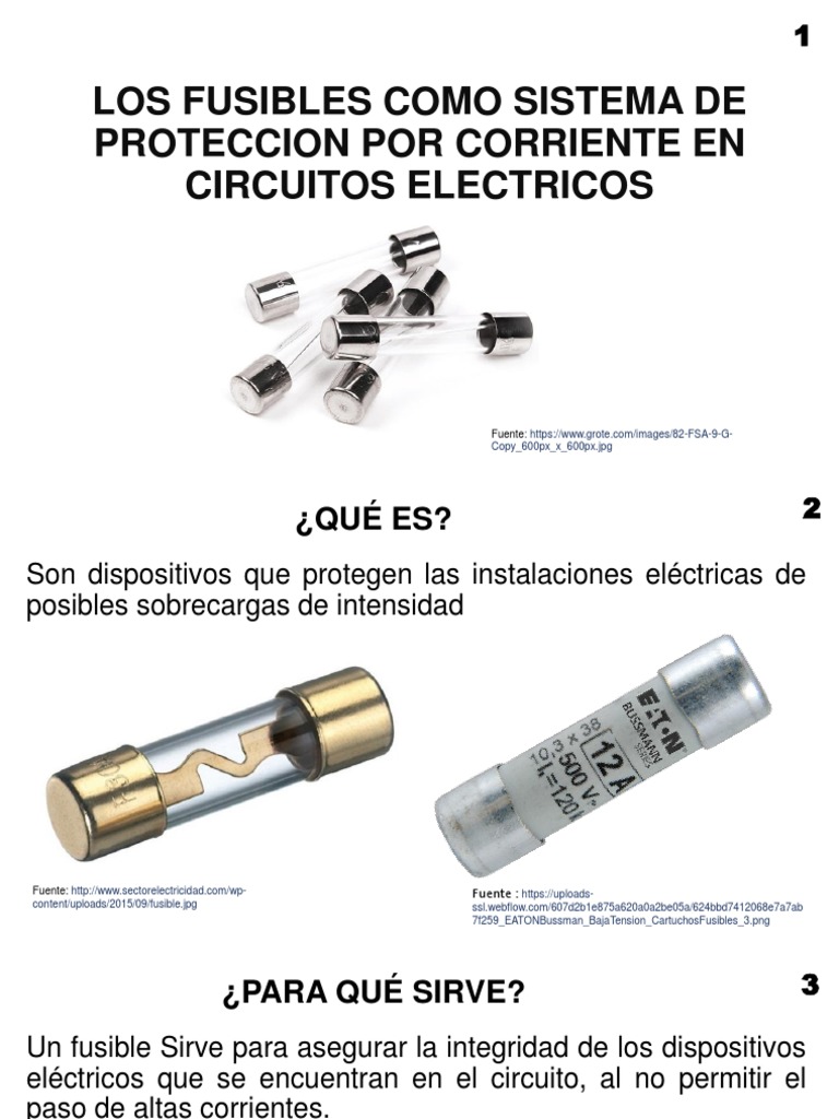 Tipos de Fusibles y Su Aplicación | PDF | Fusible (Eléctrico ...