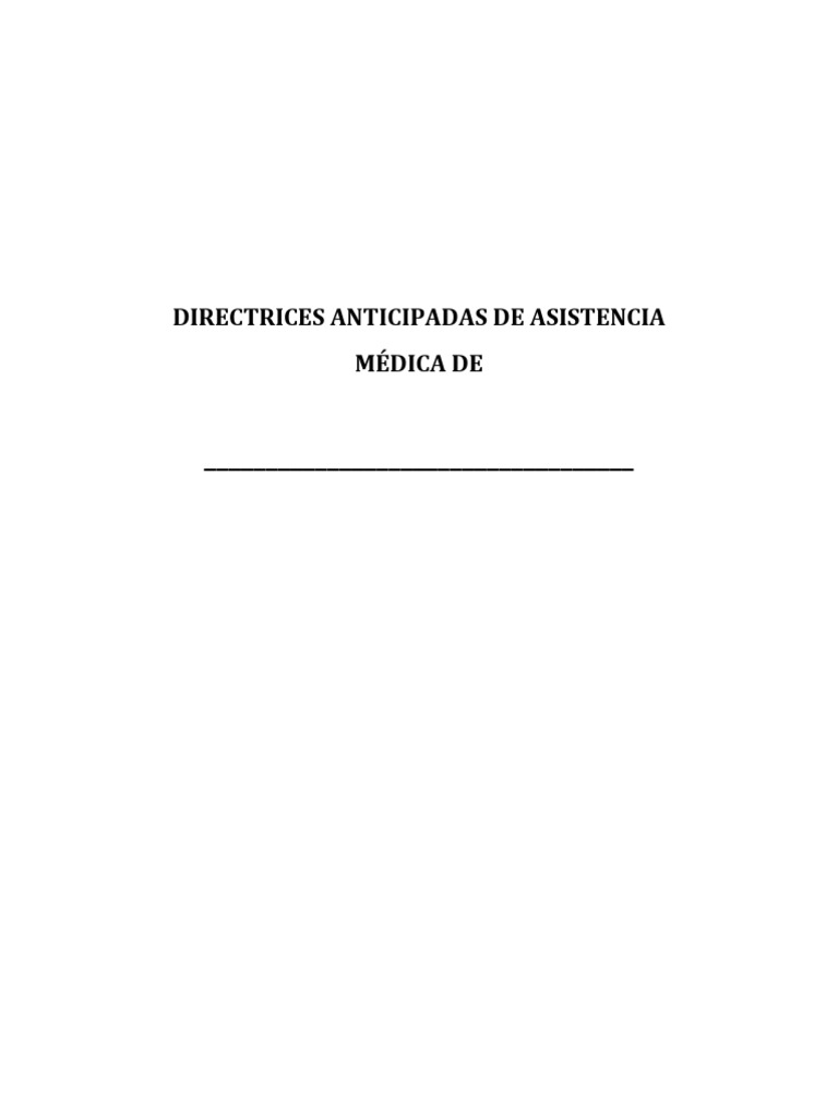 Advance Directive Spanish | PDF | Regulación | Divorcio