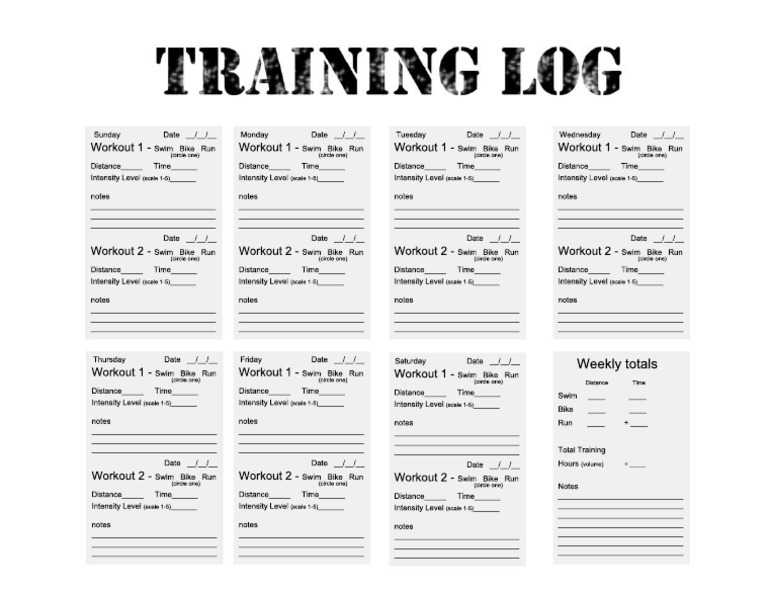 Training Log | PDF