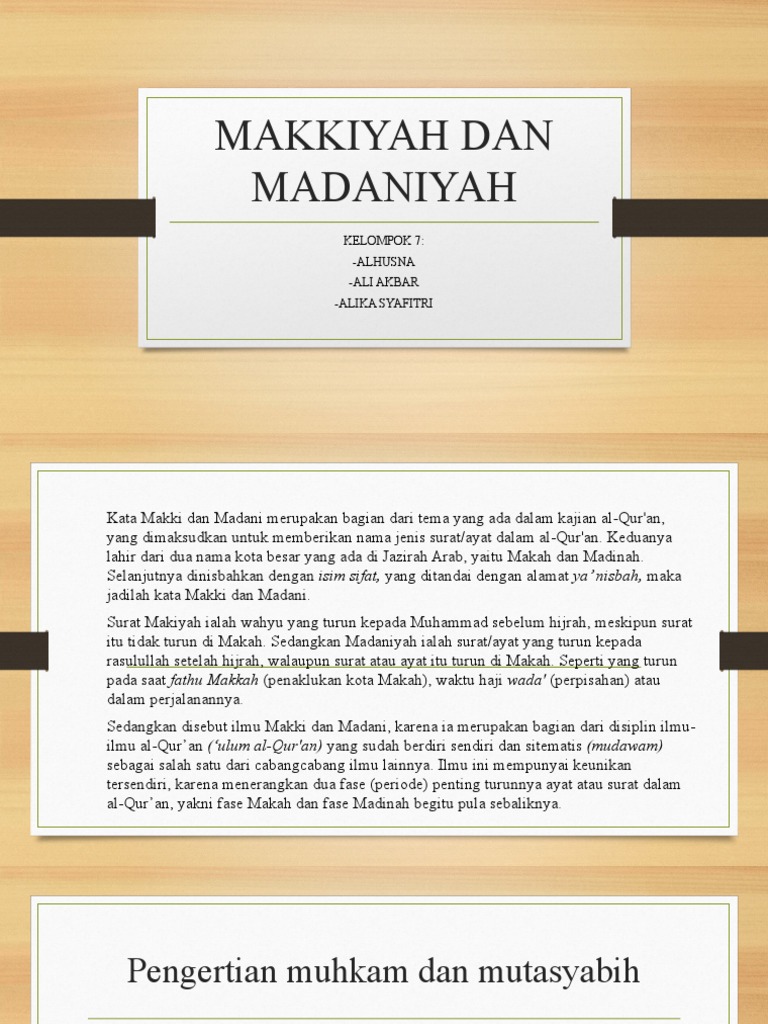 Makkiyah Dan Madaniyah | PDF