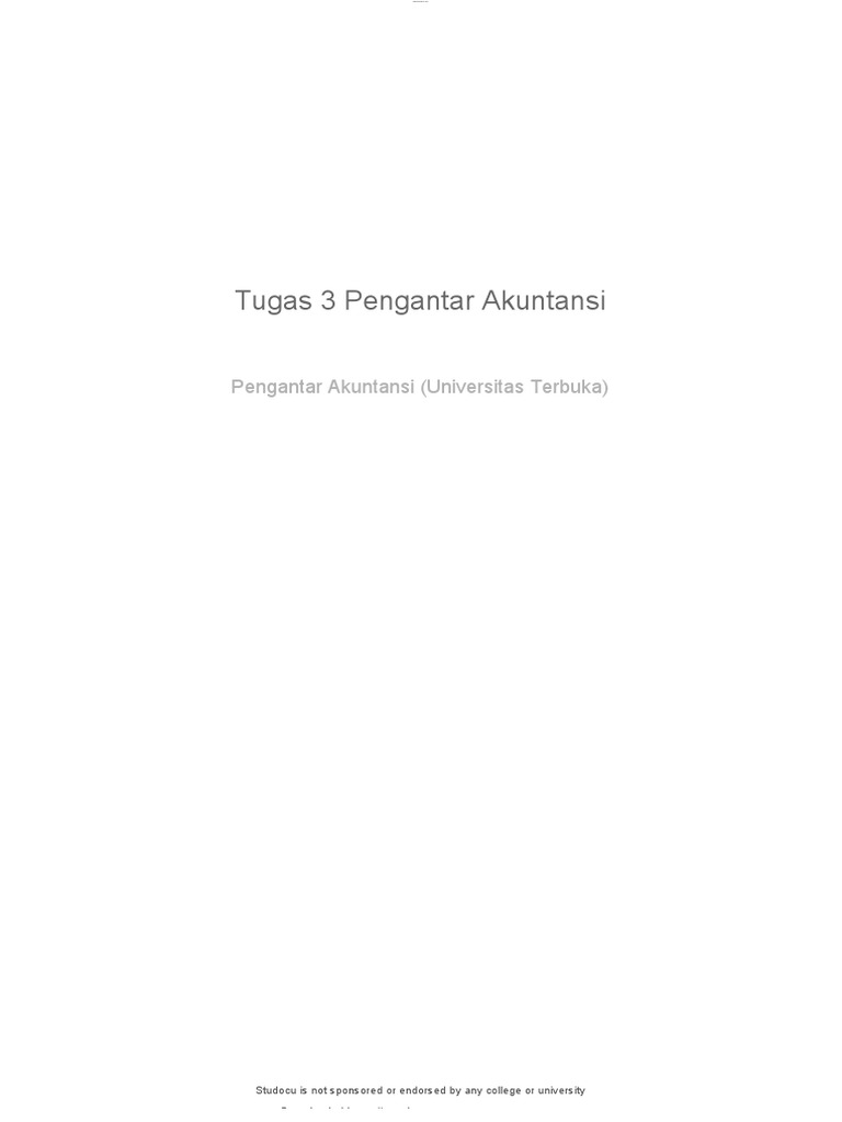Tugas 3 Pengantar Akuntansi | PDF