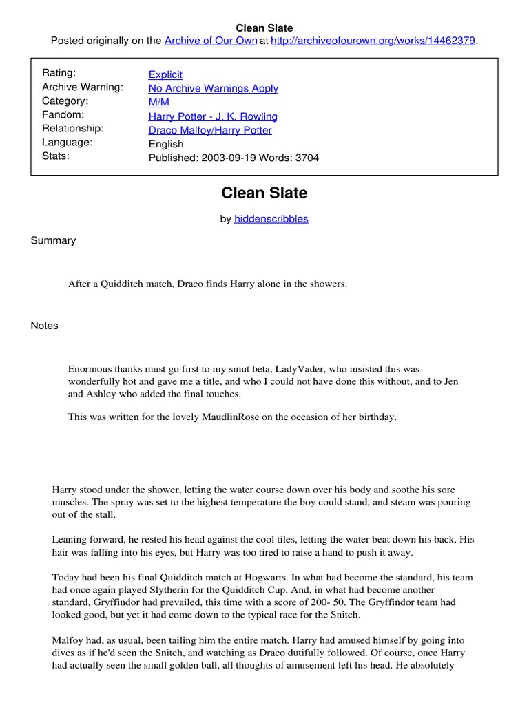 Clean Slate | PDF