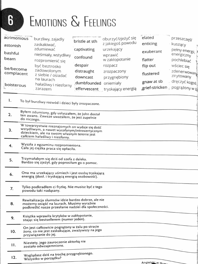 Emotions and Feelings C1 | PDF