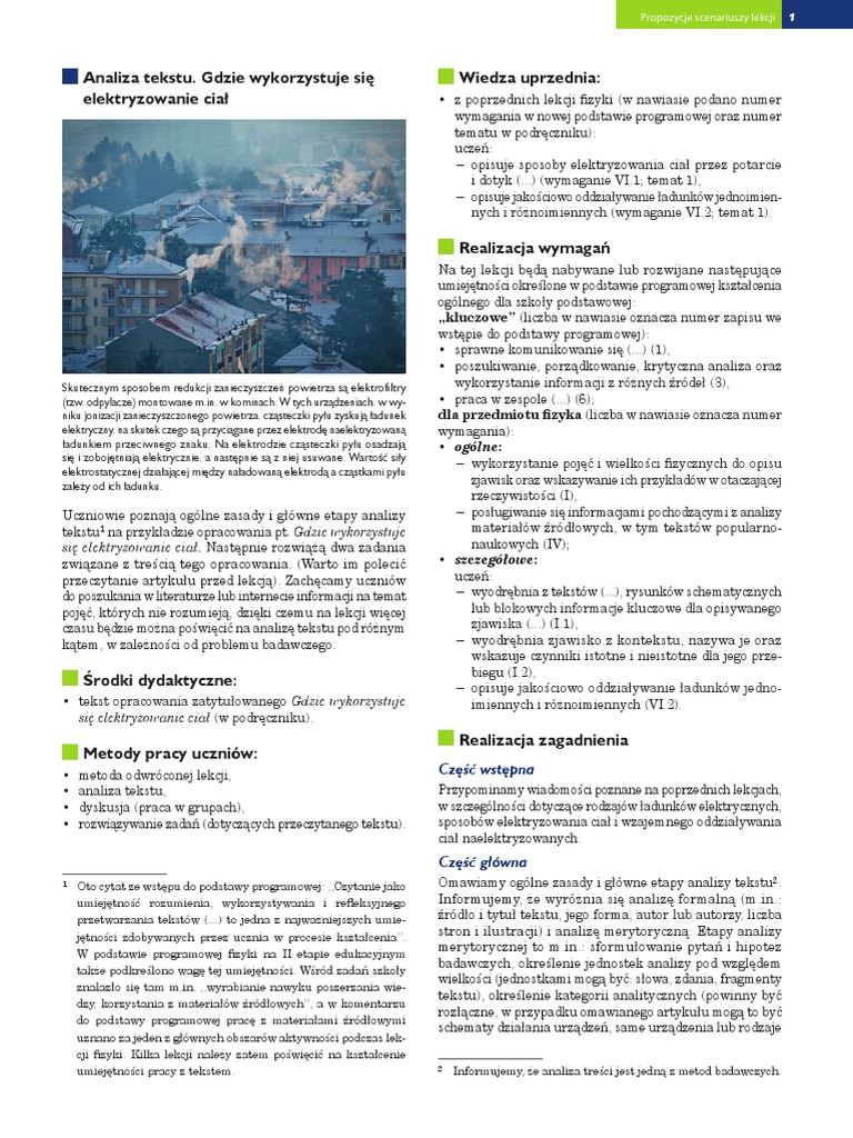 Scenariusz 3 Analiza Tekstu Gdzie Wykorzystuje Sie | PDF