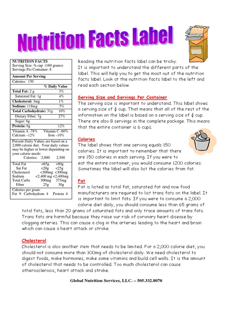 Nutrition Facts Label | PDF | Fat | Nutrition Facts Label