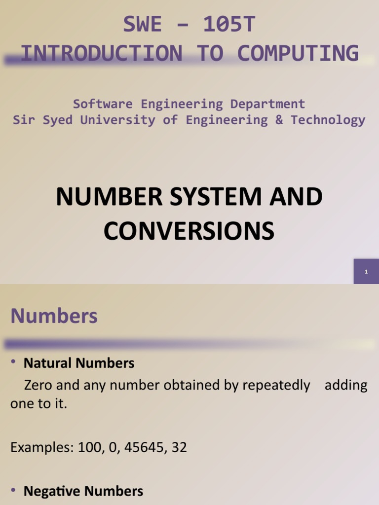 Week 4 Number Systems | PDF | Decimal | Numbers