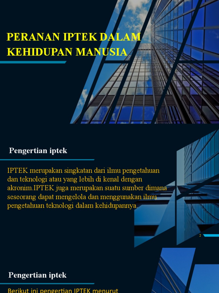 Peranan Iptek Dalam Kehidupan Manusia | PDF