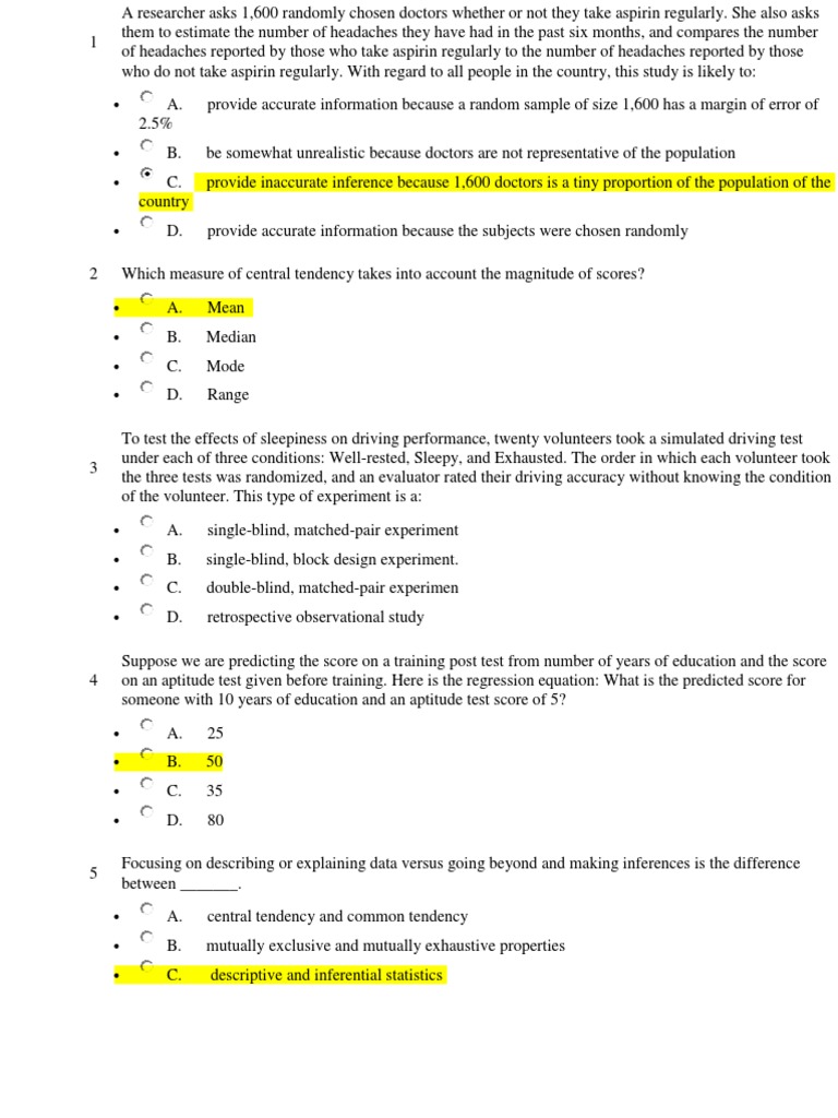 English and Stastics SAT 1 | PDF | Statistics | Variance