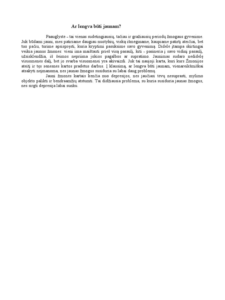 Ar Lengva Buti Jaunam Rasinys (Mokslobaze - LT) | PDF