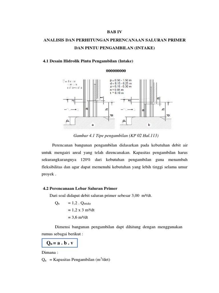 Perencanaan Intake | PDF