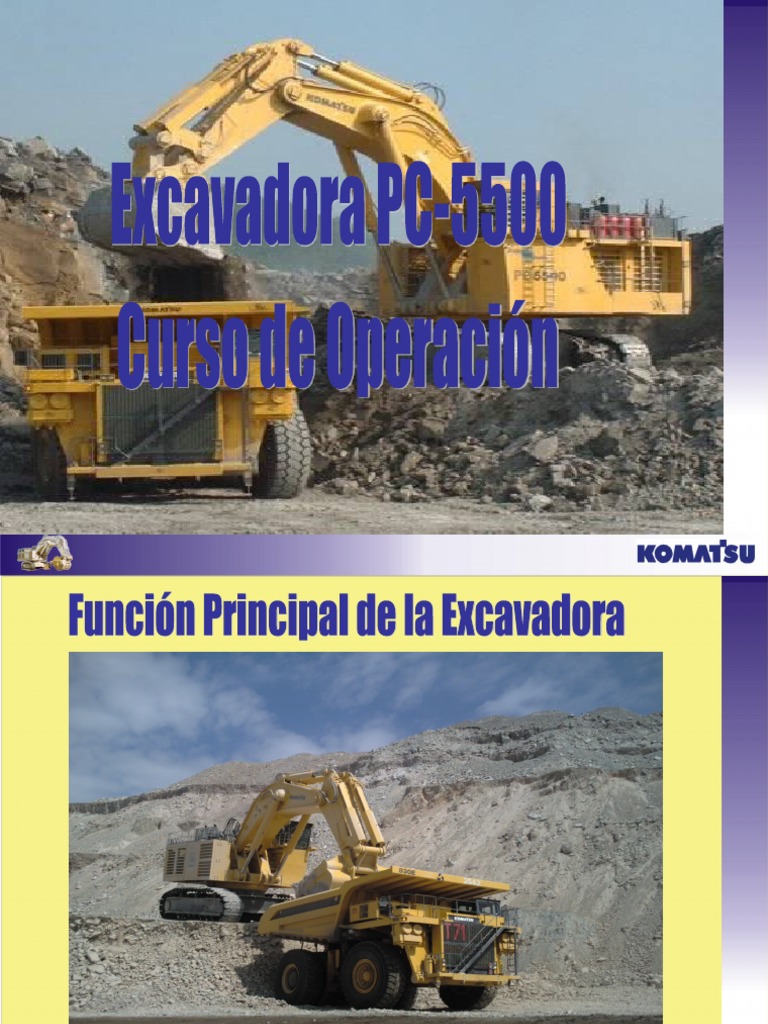 Familiarización Excavadora Komatsu PC5500 | PDF | Motor de combustión ...