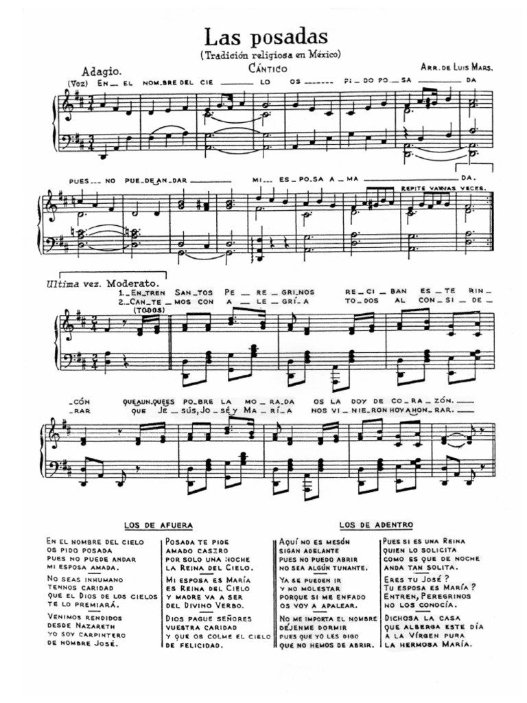 Partitura - Las Posadas | PDF